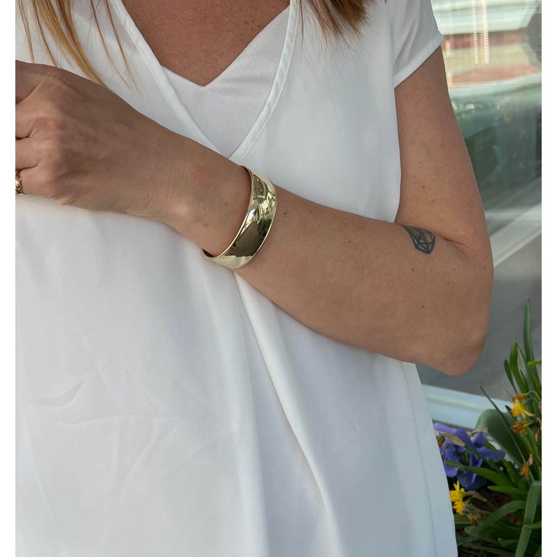 Wide Polished Cuff Bracelet GF278LC - CB Stark Jewelers