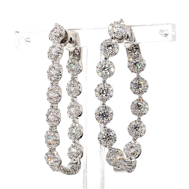 Large Inside Out Diamond Hoop Earrings 150-03473 - Grant Laughter Jewelry