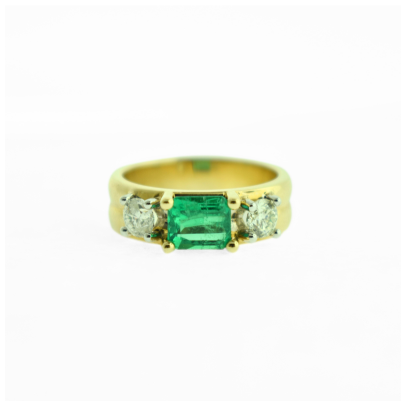 WS Heirlooms Emerald and diamond ring 138-19697 - W. Smith & Co. Fine ...
