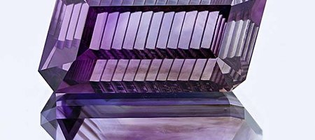 172-Carat Parallelogram-Shaped Amethyst With ‘Staircase Cut’ Resides at ...