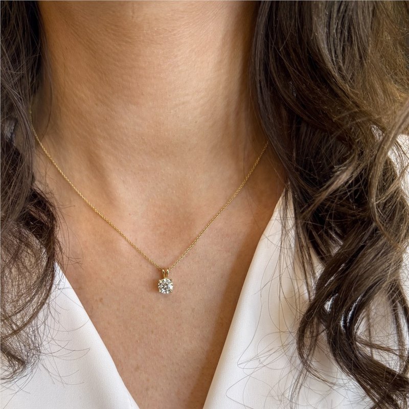 Moses Signature Diamond Solitaire Necklace 160-14657 - Moses Jewelers