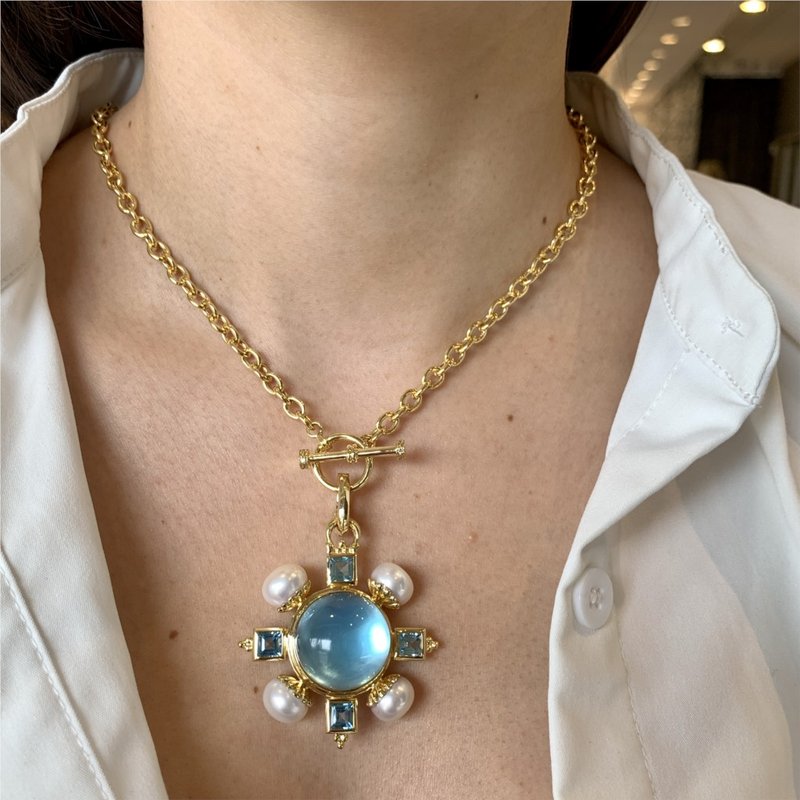 Moses Signature Chain with Diamond Toggle Clasp 430-31013 - Moses Jewelers