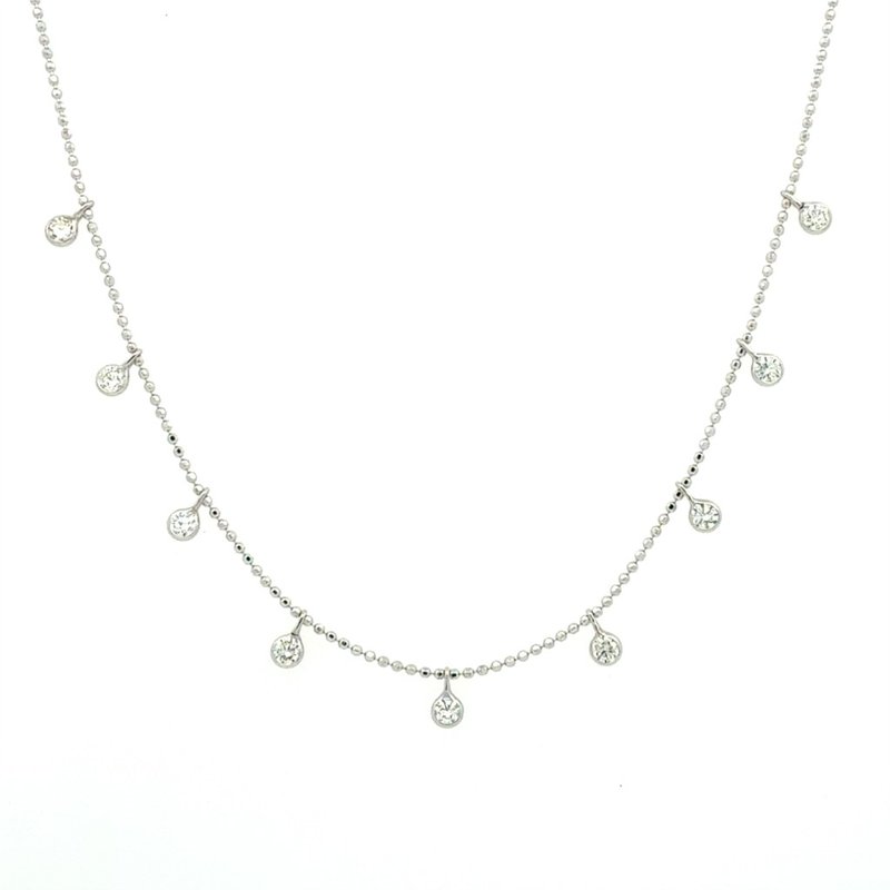 Moses Signature Diamond-Drop Station Necklace 160-14707 - Moses Jewelers