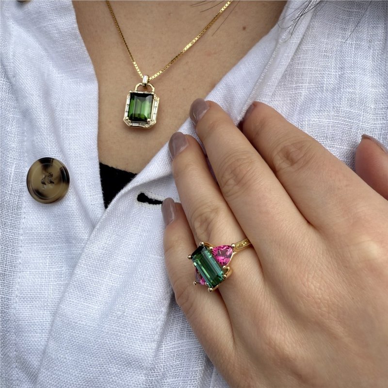 Moses Signature 2025 WOW! GIFT Teal Green Tourmaline & Rubellite ...