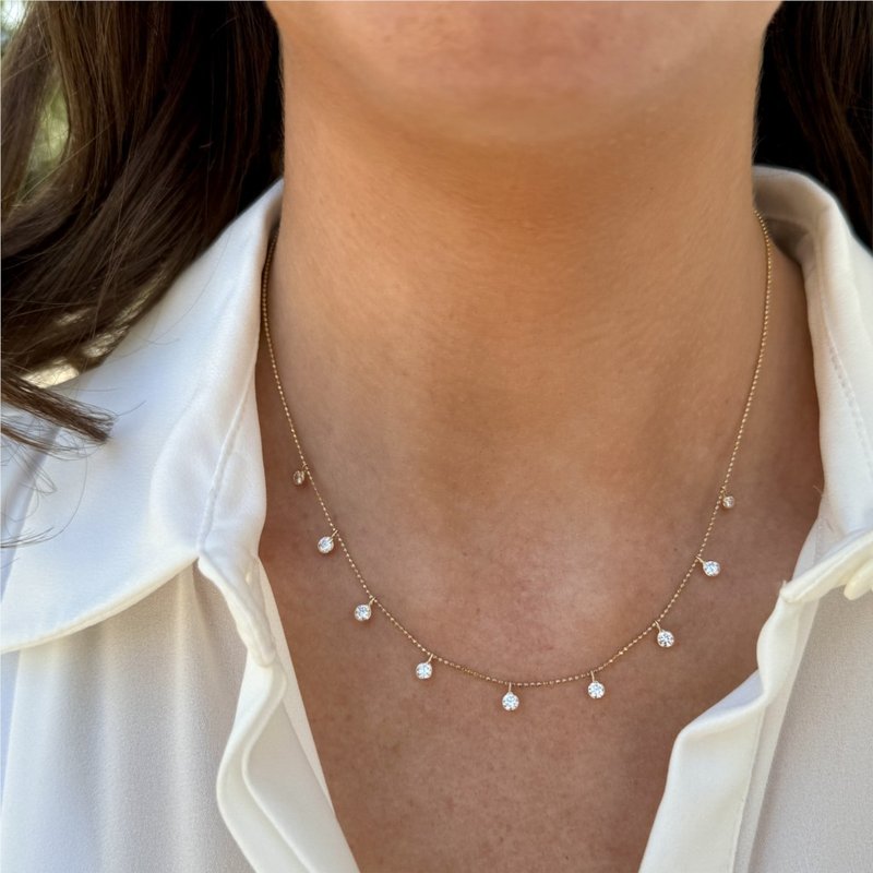 Moses Signature Diamond-Drop Station Necklace 160-14709 - Moses Jewelers