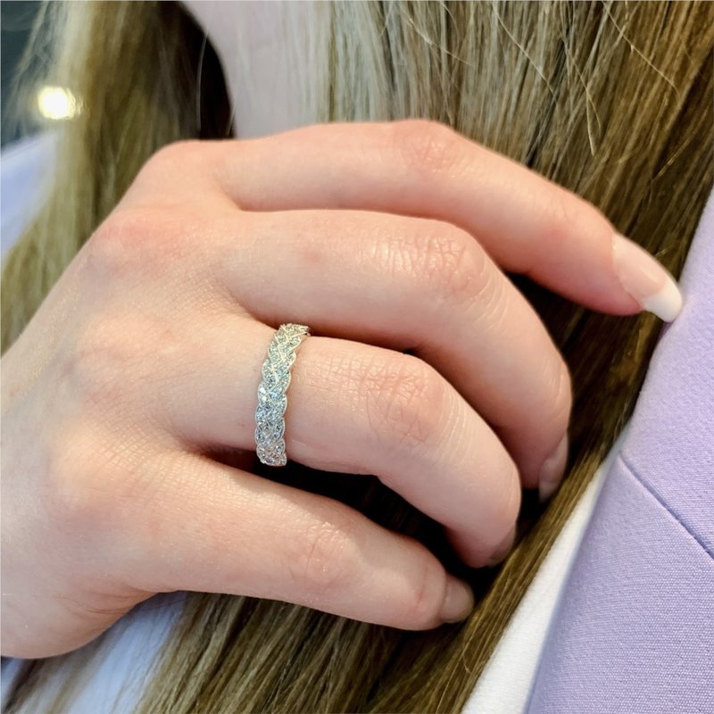 Moses Signature Braided Pavé Diamond Band 120-08254 - Moses Jewelers