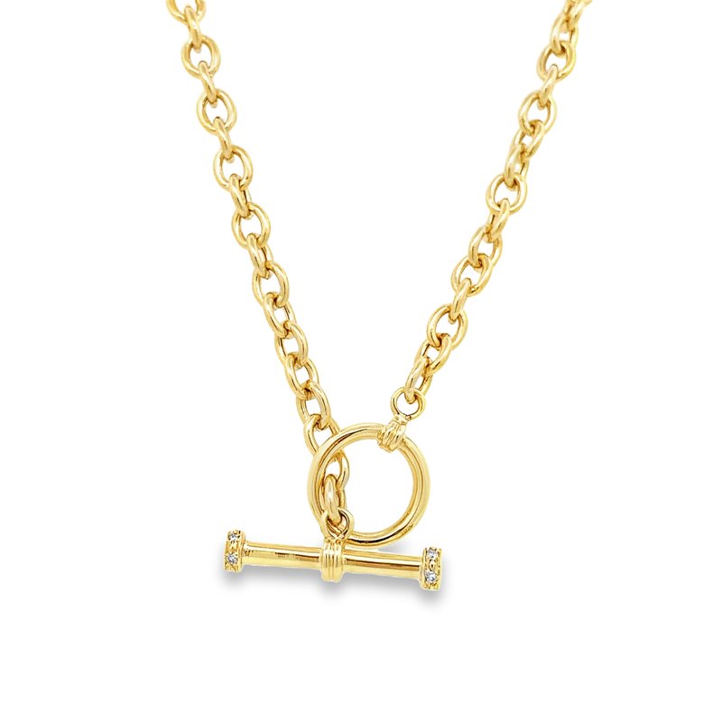 Moses Signature Chain with Diamond Toggle Clasp 430-31013 - Moses Jewelers