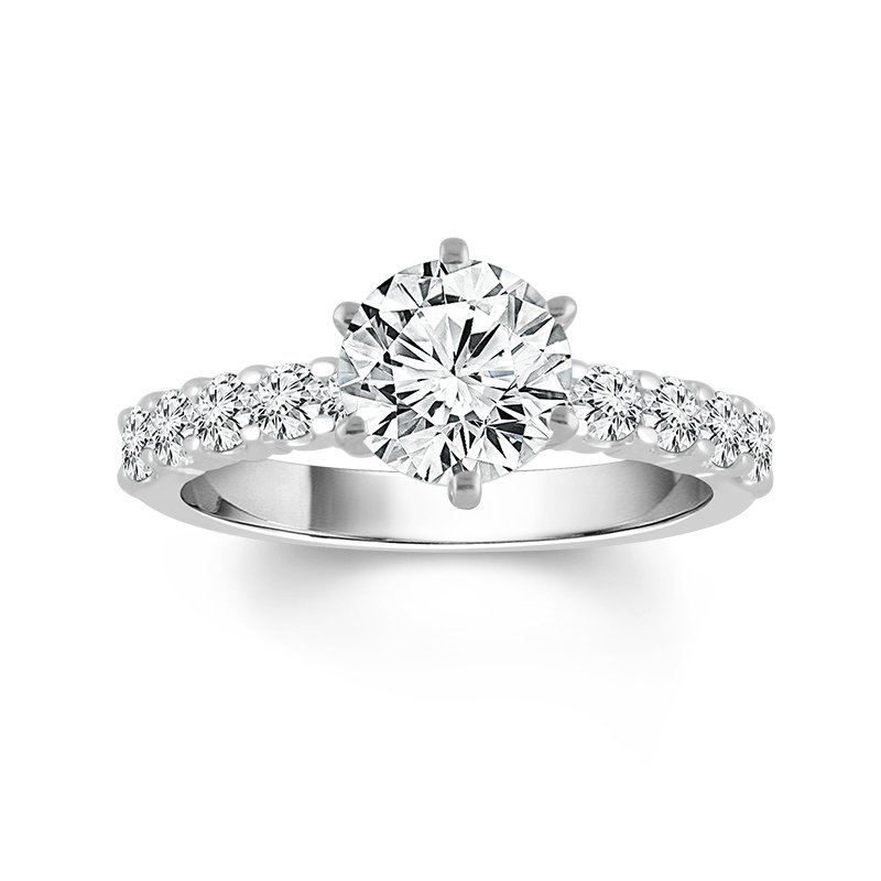 Showcase Collection White 14 Karat Straight Diamond Round Brilliant Cut ...