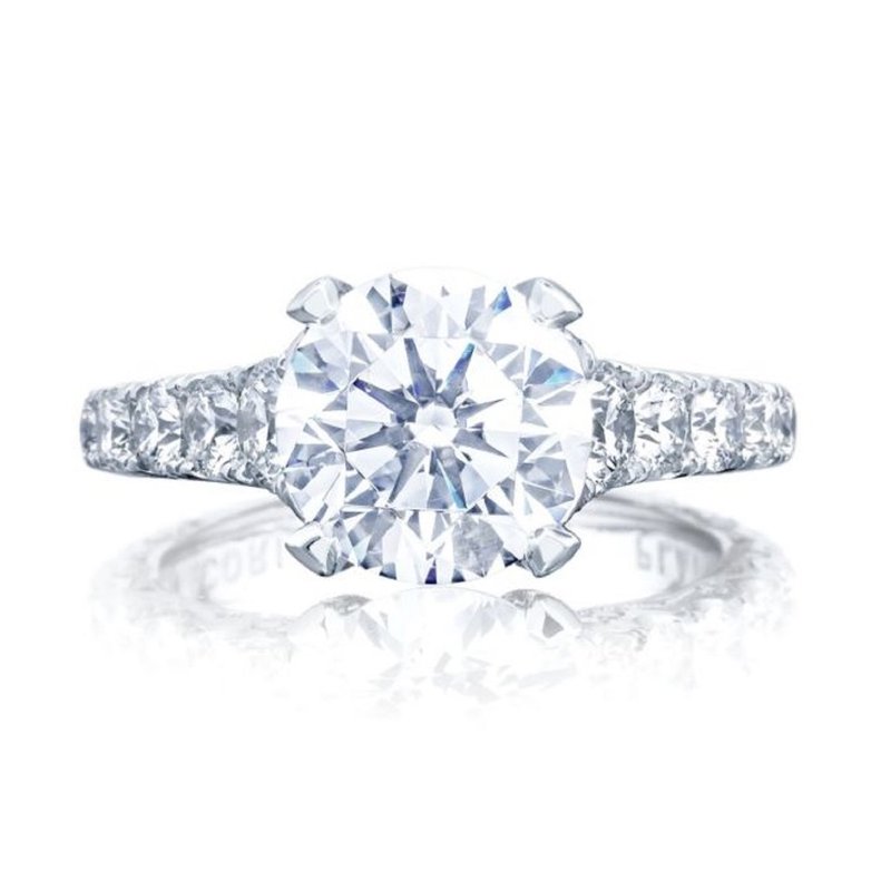 TACORI Platinum Solitaire Round Engagement Ring 100-09933 - Jewelry ...