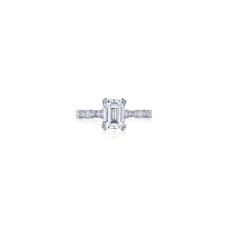 TACORI Platinum Solitaire Emerald Engagement Ring 100-09976 - Jewelry ...