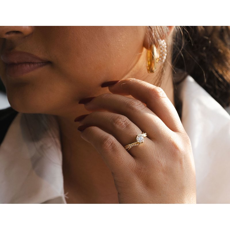 Kesslers 3/5ct. t.w. Round Cut Kessler 81 Diamond Engagement Ring in ...