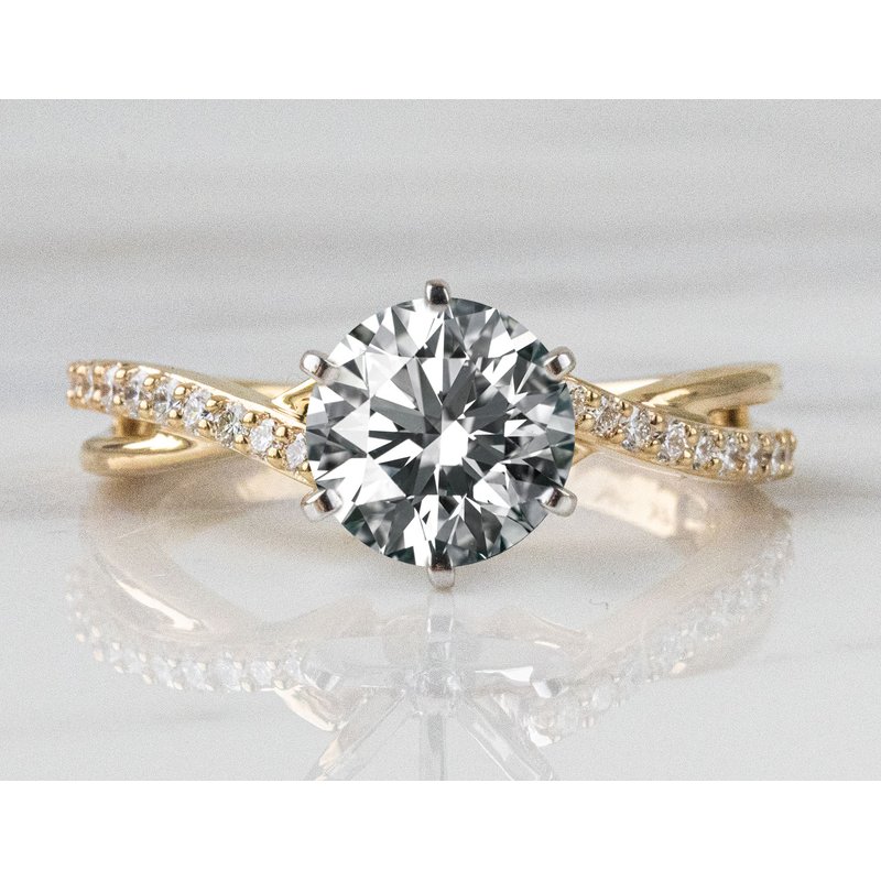 Kesslers 1 4ct T W Diamond Engagement Ring In 14k Yellow Gold
