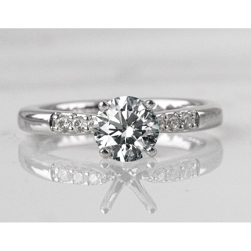 K81 Signature 1/10ct. t.w. Kessler 81 Diamond Engagement Ring in 14K ...
