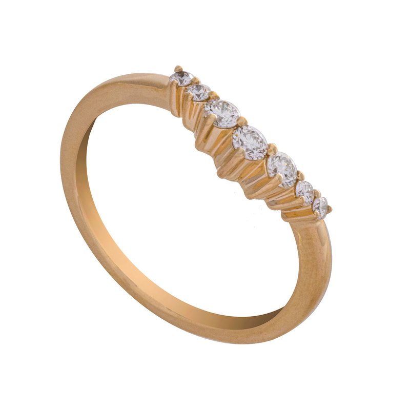 Kesslers 1 4ct T W Diamond Anniversary Ring In 14k Yellow Gold