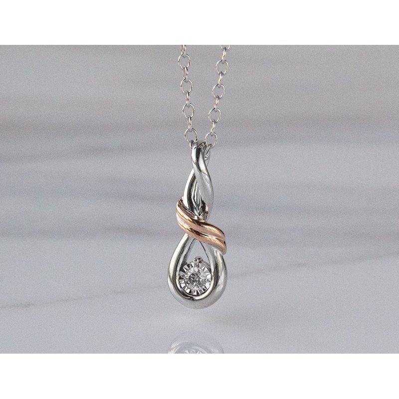 Kesslers .04ct. Kessler 81 Diamond Pendant in 10K Sterling Silver and ...