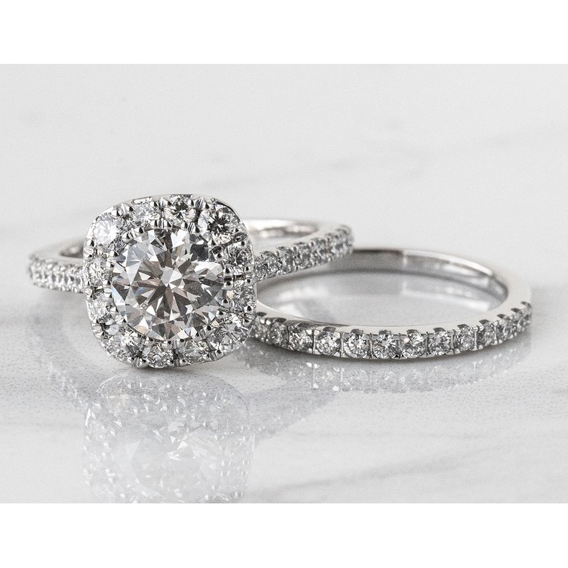 Kesslers 2 3 4ct T W Round Cut Newborn Lab Created Diamond Wedding