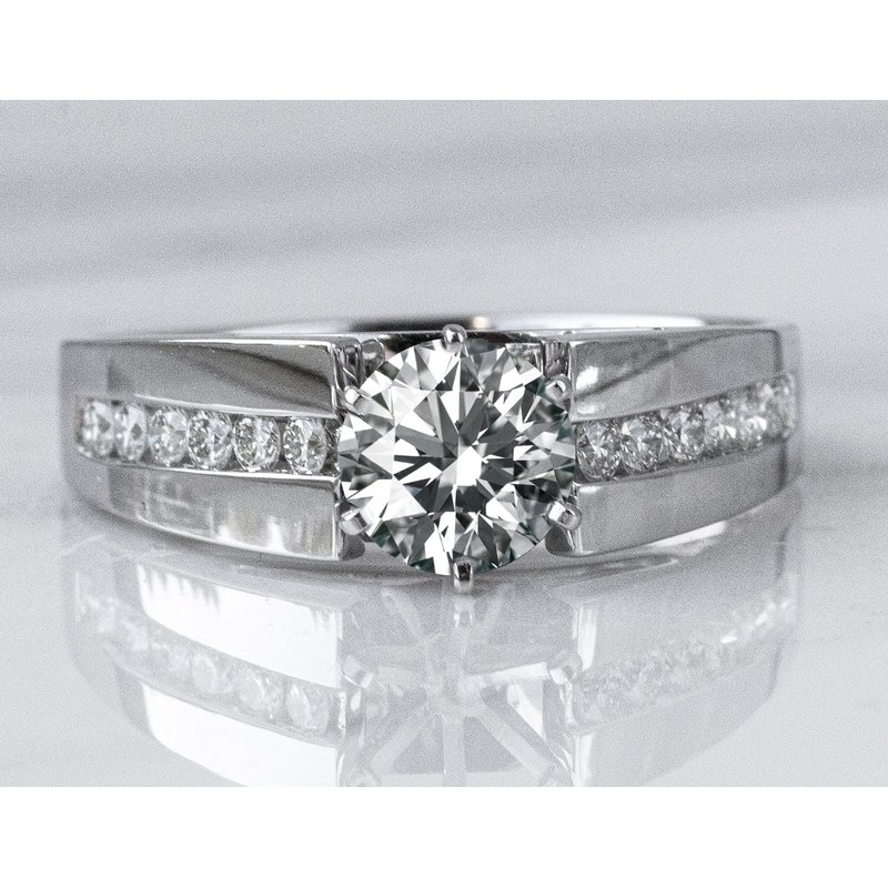 Kesslers 1 4ct T W Diamond Engagement Ring In 14k White Gold Burd342380 Kesslers Diamonds