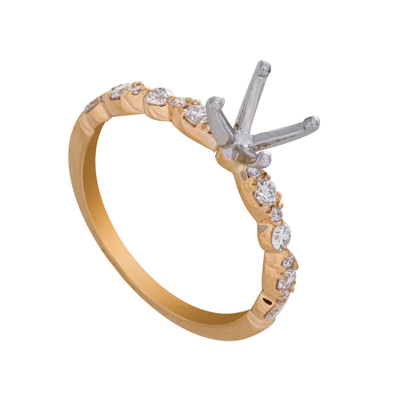 Divine 1 4ct T W Diamond Engagement Ring In 14k Yellow Gold