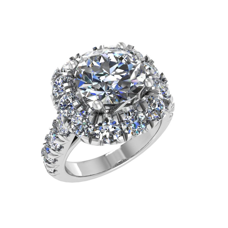 2ct tw Diamond Engagement Ring Setting in 14K White Gold JENGS22-0047 ...