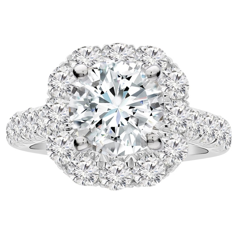 2ct tw Diamond Engagement Ring Setting in 14K White Gold JENGS22-0047 ...