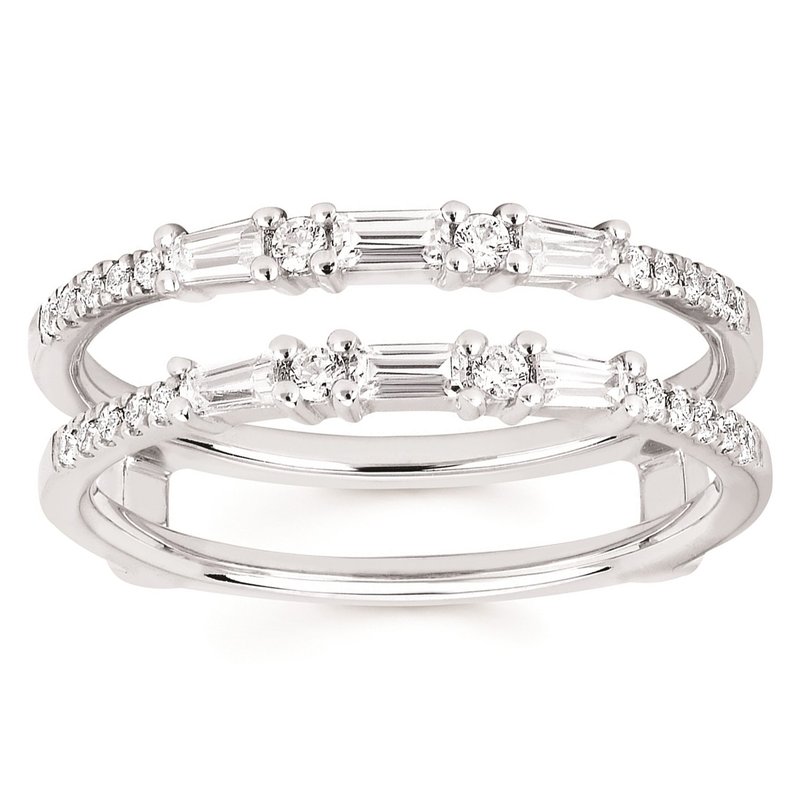 3/8ct tw Diamond Wedding Ring Guard in 14K White Gold WDWW01839 ...