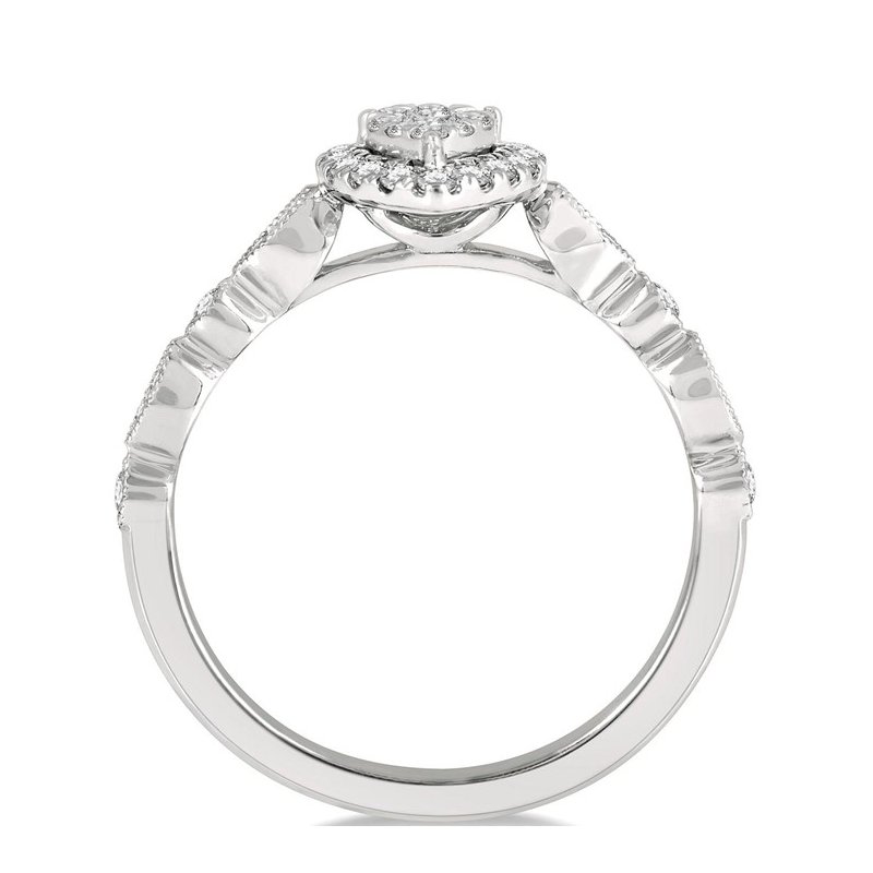 1/3ct tw Diamond Thousand Points of Light Engagement Ring in 14K White ...
