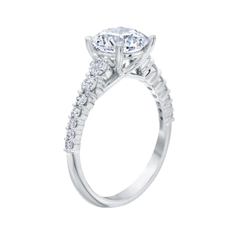 1/2ct tw Diamond Engagement Ring Setting in 14K White Gold JBSN22-0741 ...