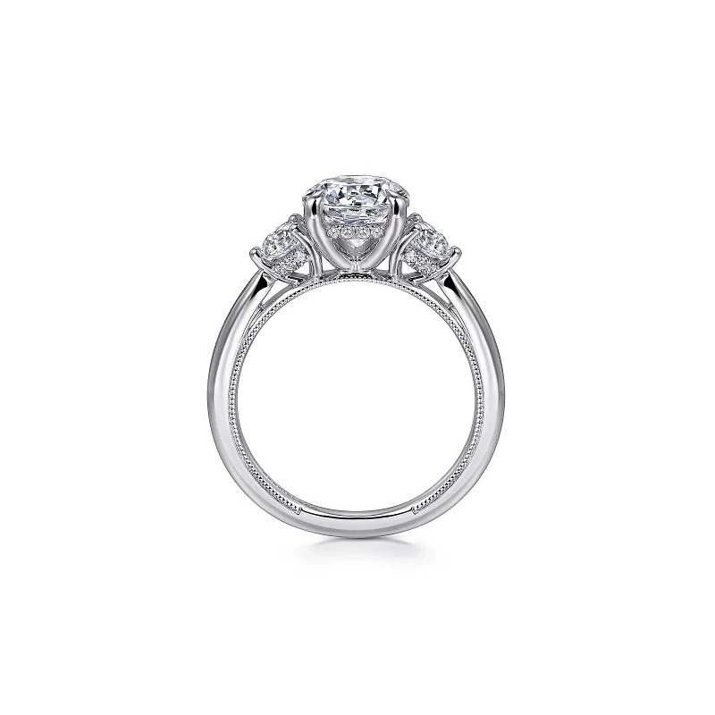 1/2ct tw Diamond Engagement Ring Setting in 14K White Gold JBSN22-0310 ...