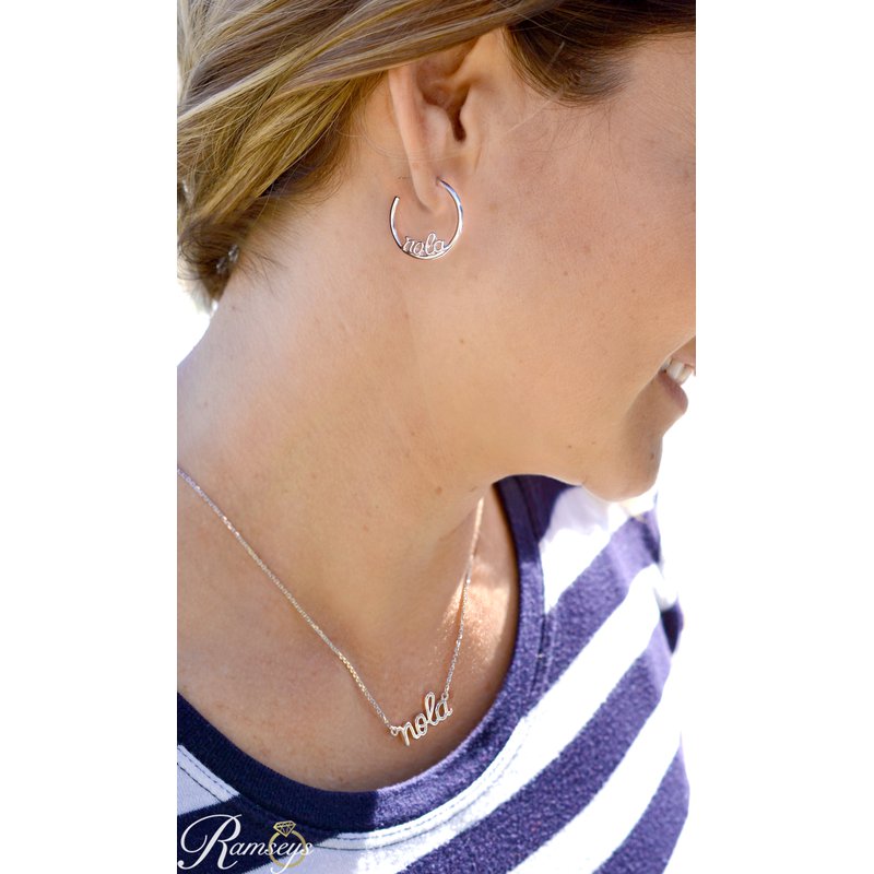 French Quarter Collection NOLA Hoop Earrings in Sterling Silver EM01535 - Ramsey's Diamond Jewelers