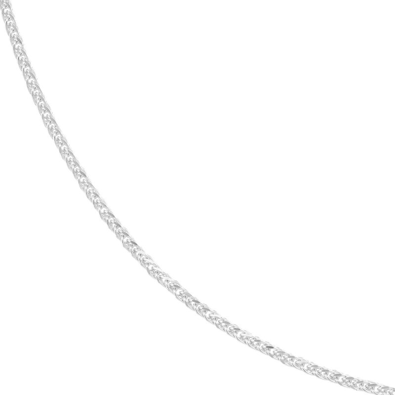 18 Inch Triple Wheat Chain in 14K White Gold