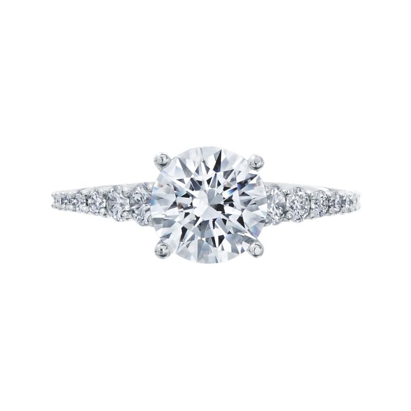 1/2ct tw Diamond Engagement Ring Setting in 14K White Gold JBSN22-0741 ...