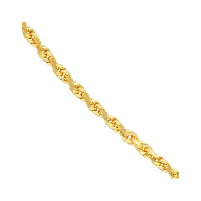 3.8mm Diamond Cut Rope Chain in 10K Yellow Gold H21Y01697 Ramsey s Diamond Jewelers