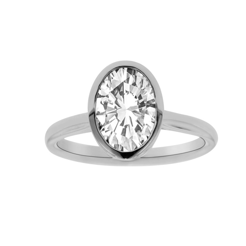 2ct tw Lab Created Diamond Solitaire Engagement Ring in 14K White Gold JBCL22-1073 - Ramsey's ...