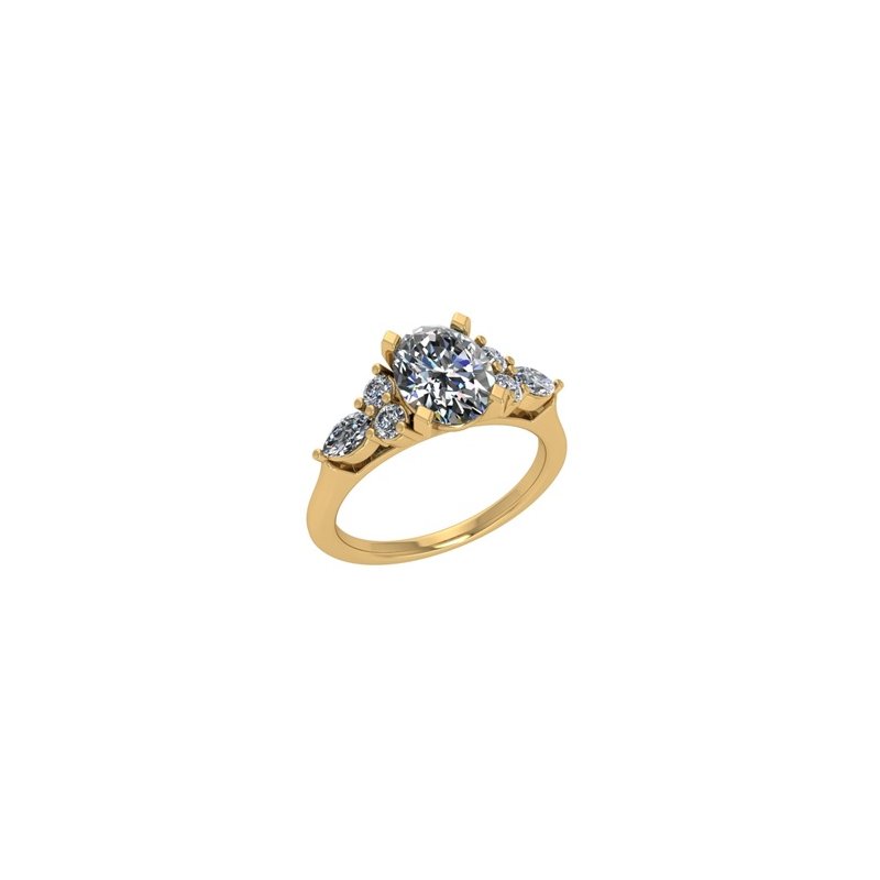 3/8ct tw Diamond Engagement Ring Setting in 14K Yellow Gold JBSN22-0748 ...