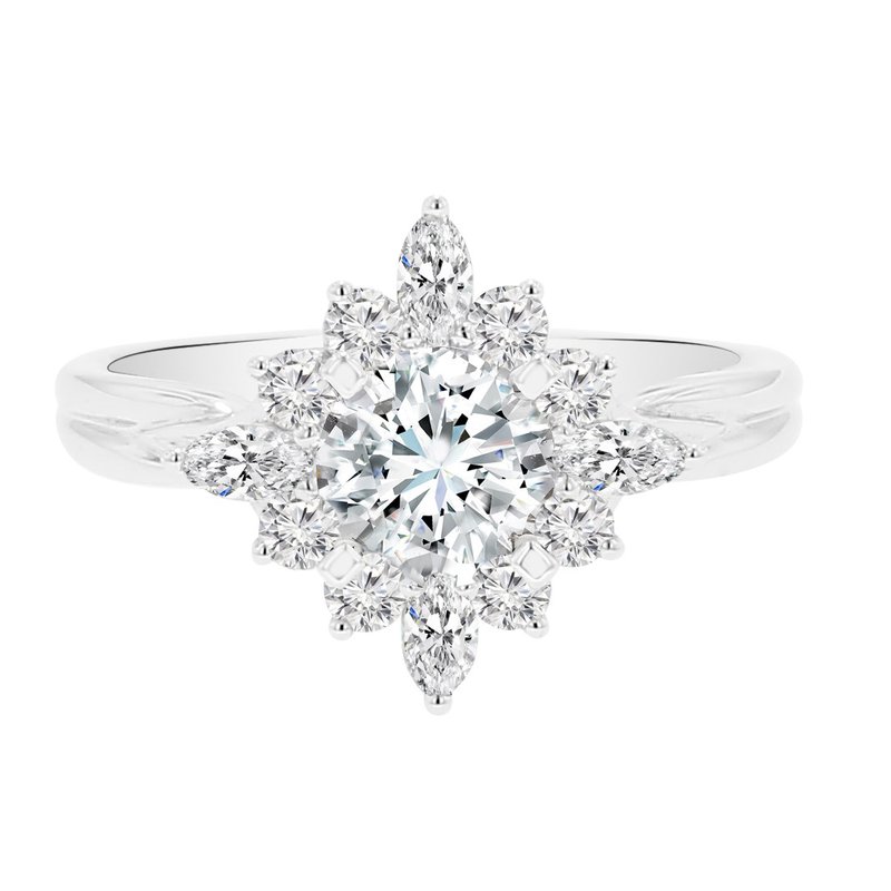 1/2ct tw Diamond Engagement Ring Setting in 14K White Gold JENGS22-0062 ...