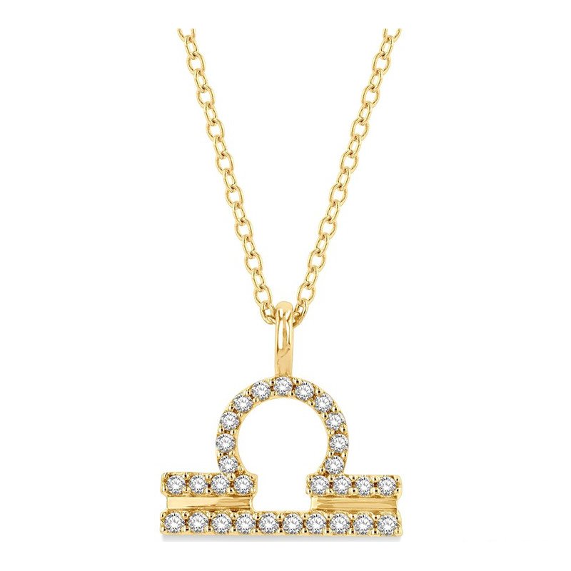 Diamond Zodiac Necklace in 10K Yellow Gold JND22-0434 - Ramsey's ...