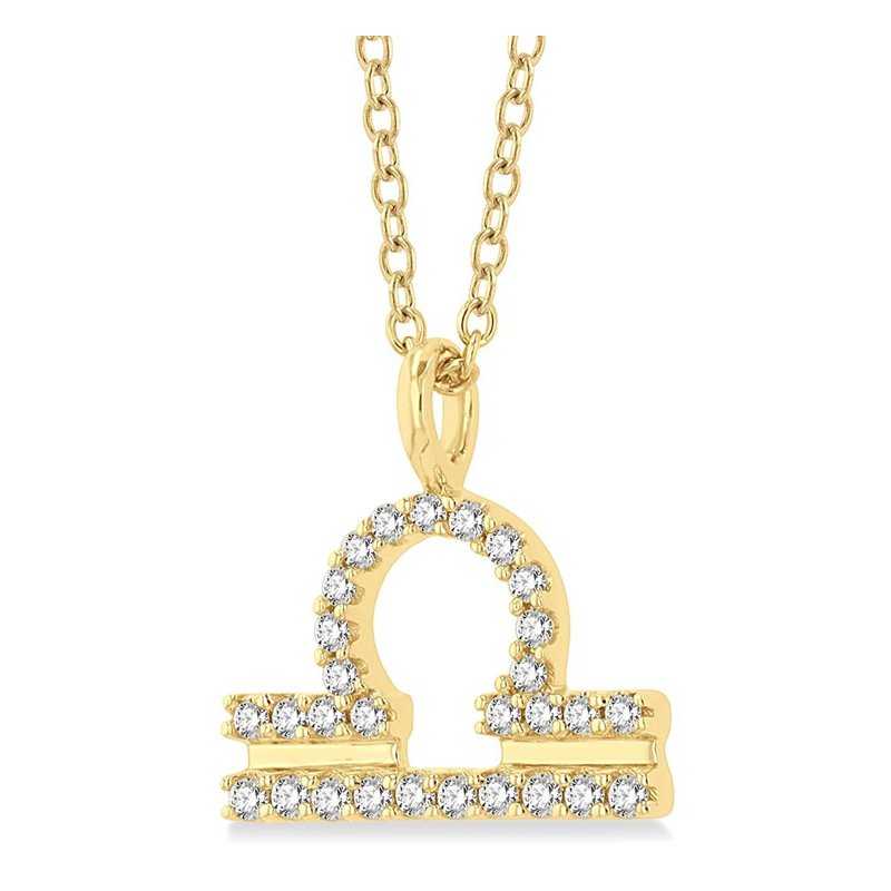 Diamond Zodiac Necklace in 10K Yellow Gold JND22-0434 - Ramsey's ...