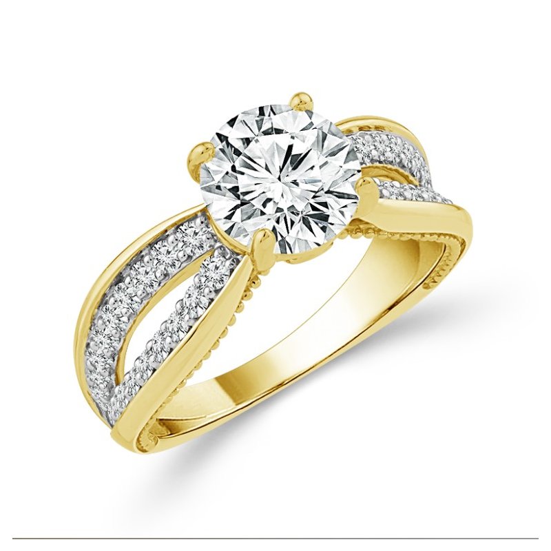 1/2ct tw Diamond Engagement Ring Setting in 14K Yellow Gold JBSN22-0401 ...