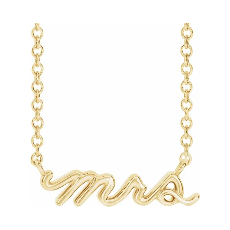 14K Mrs Necklace