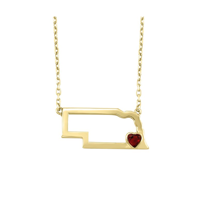 Husker Jewelry Collection Yellow Gold and Ruby Nebraska Pendant PRB0562 ...