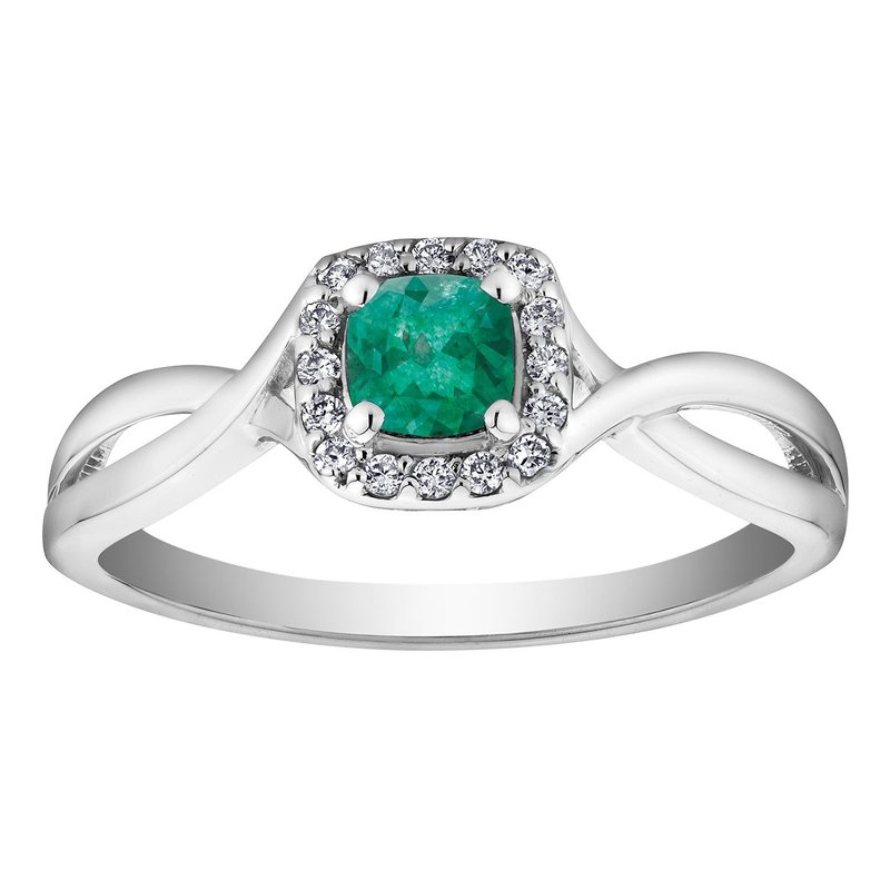Ashley Emerald & Diamond Ring 061200 - Ashley Jewellers