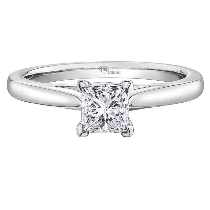 I Am Canadian Princess Cut Diamond Solitaire Engagement Ring 021678 ...