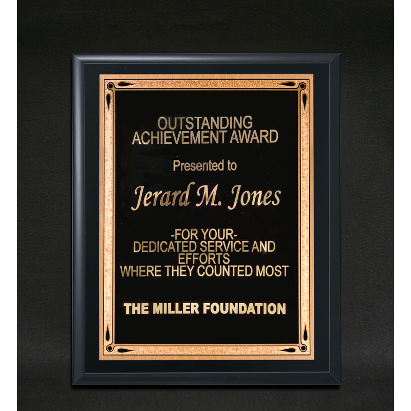 Plaques & Awards Solid Black Finish Plaque BlackFinish - Ken K Thompson ...