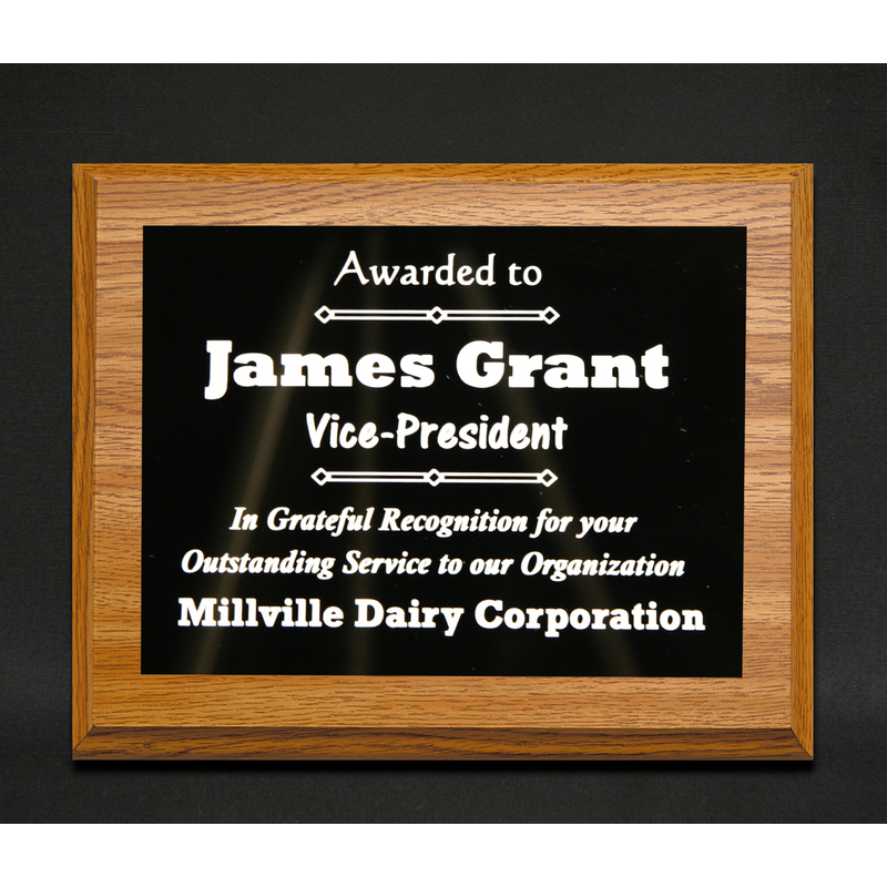 Plaques & Awards Oak Finish Plaque OakFinish - Ken K Thompson Jewelry