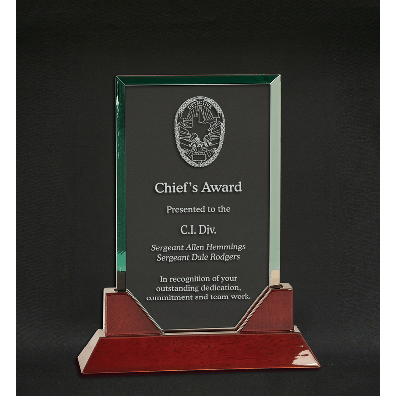Plaques & Awards Rectangle Glass with Piano Finish Base GlassAward ...