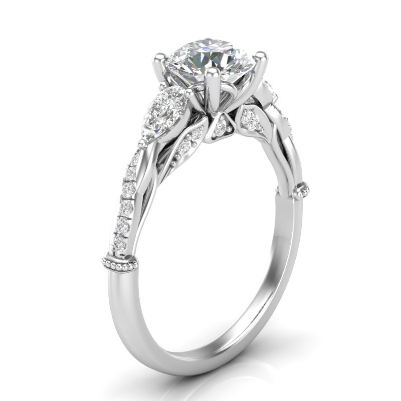 Classic Selection Engagement Ring 100-03504 - Ken K Thompson Jewelry