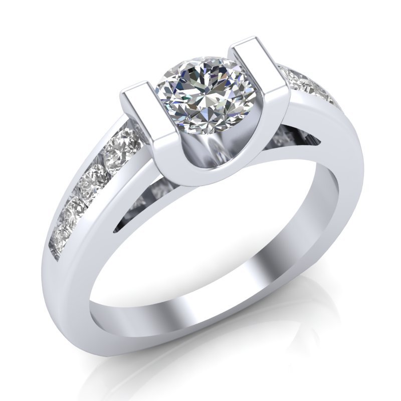 Engagement Ring 100-03087 - Ken K Thompson Jewelry