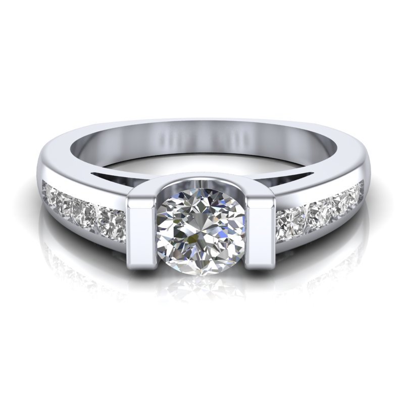 Engagement Ring 100-03087 - Ken K Thompson Jewelry