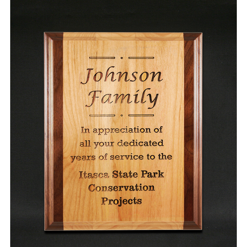 Plaques & Awards Genuine Solid Alder and Walnut Plaque AlderWalnut - Ken K Thompson Jewelry