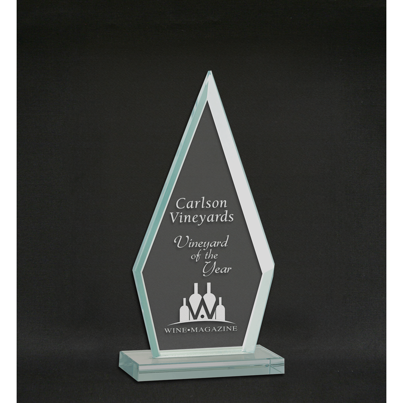 Plaques & Awards Triangle Jade Glass Award GlassAward - Ken K Thompson ...